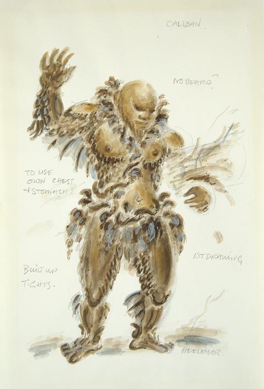 Costume design for Caliban in The Tempest - McNay Art Museum